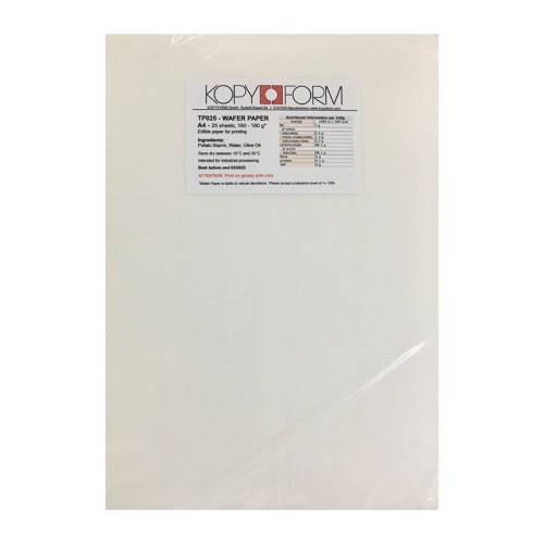 25 x A4 Printable Edible Wafer Paper - Kopyform 0.4mm thickness, by HobbyPrint®